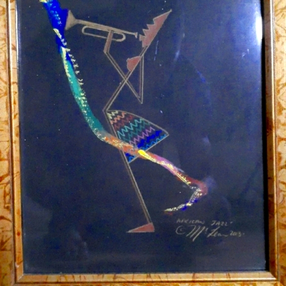 Art | Rare Signed Donovan Mclean African Jazz African American Mixed ...